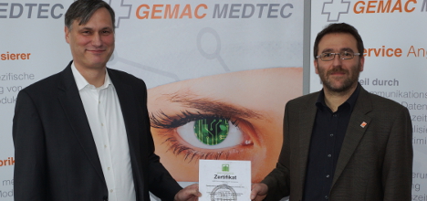 Gemac erfolgreich für Medizintechnik zertifiziert