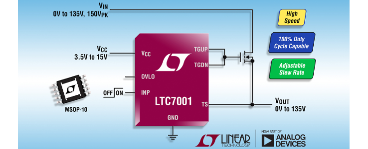 150V-High-Side-n-Kanal-MOSFET-Treiber ermög licht Tast verhält niss...